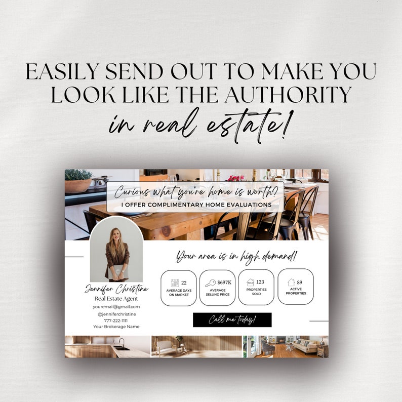 Monthly Market Update Postcard, Real Estate Postcard, Monthly Report ...