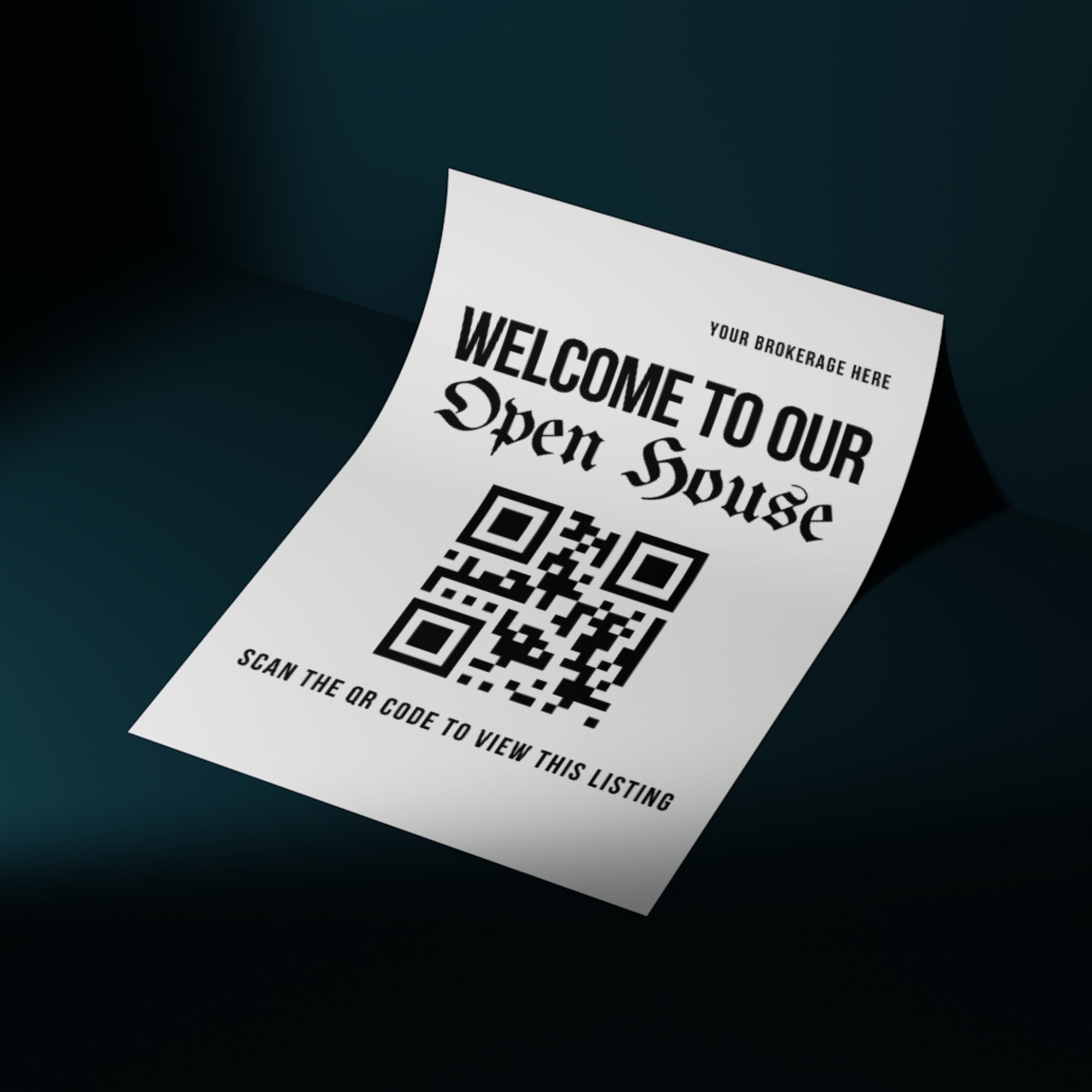 Open House Welcome Sign With QR Code, Open House Sign, Open House Marketing, Open House ...