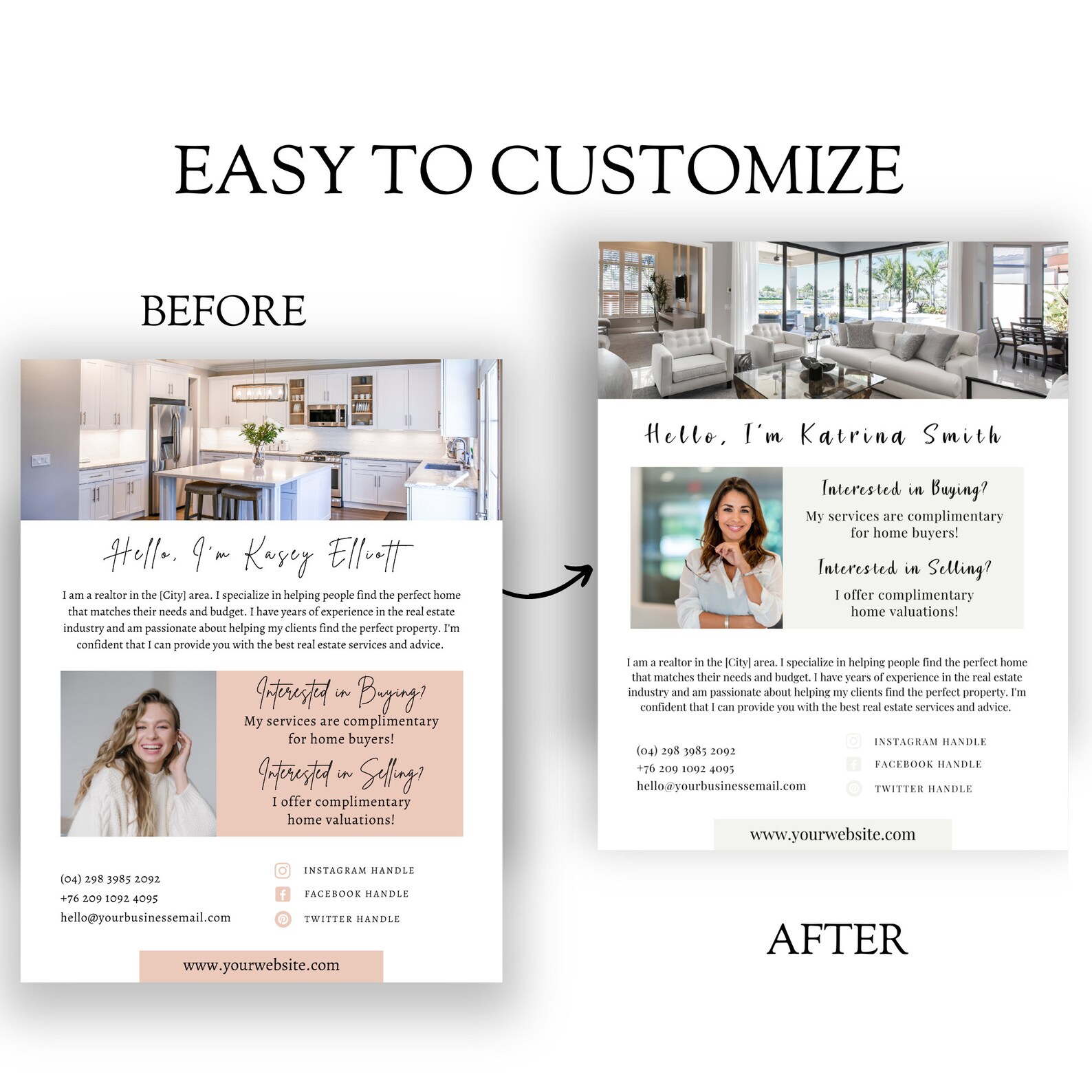 Realtor Flyer Real Estate Introduction Letter| Realtor Marketing Flyer ...