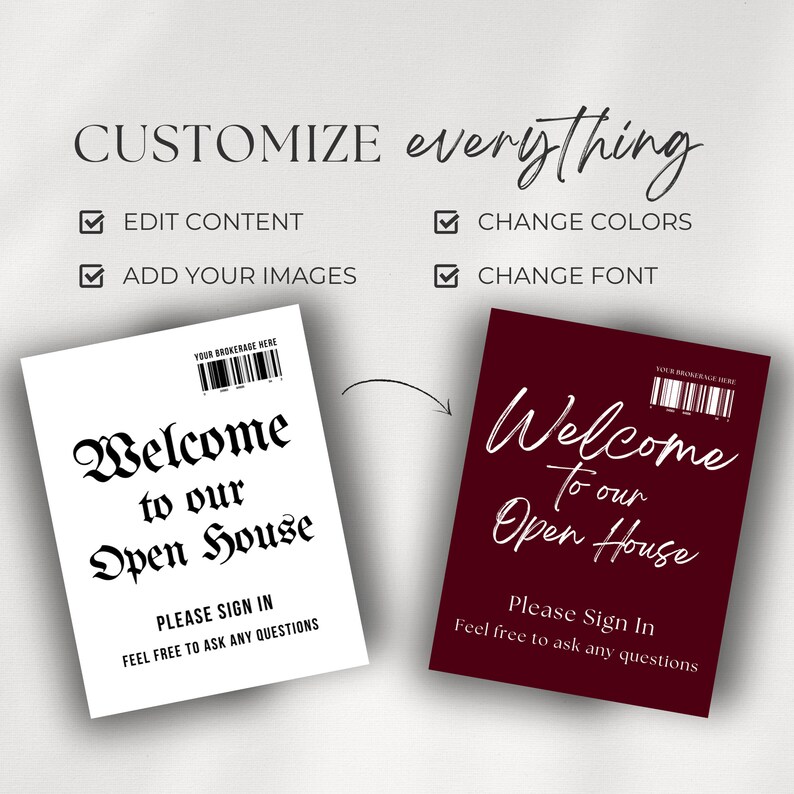 Open House Welcome Sign, Open House Sign, Open House Marketing, Welcome ...