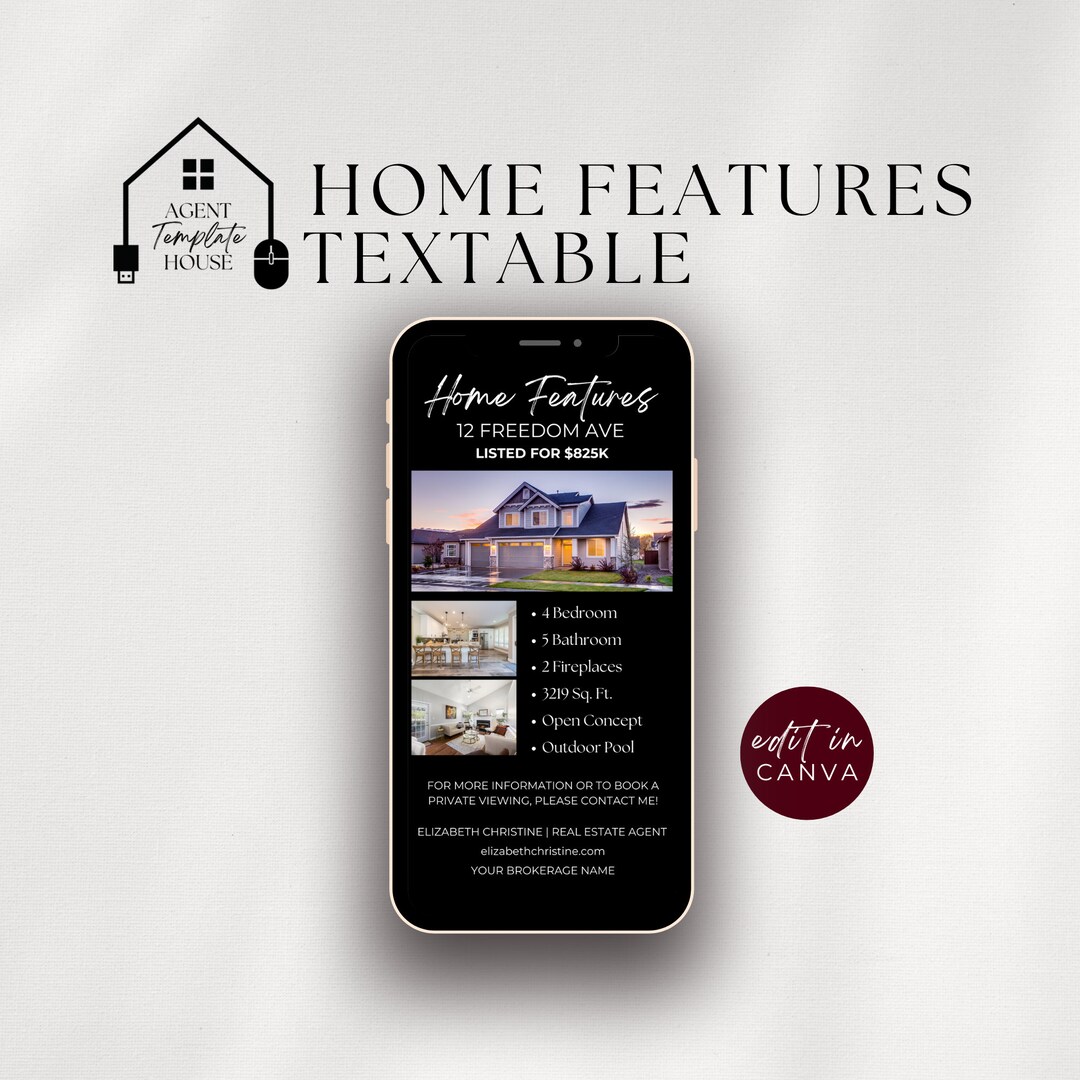 Digital House Feature Sheet for Real Estate Agents, Listing Overview ...