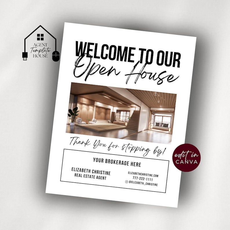 Open House Welcome Sign, Open House Sign, Open House Marketing, Welcome ...