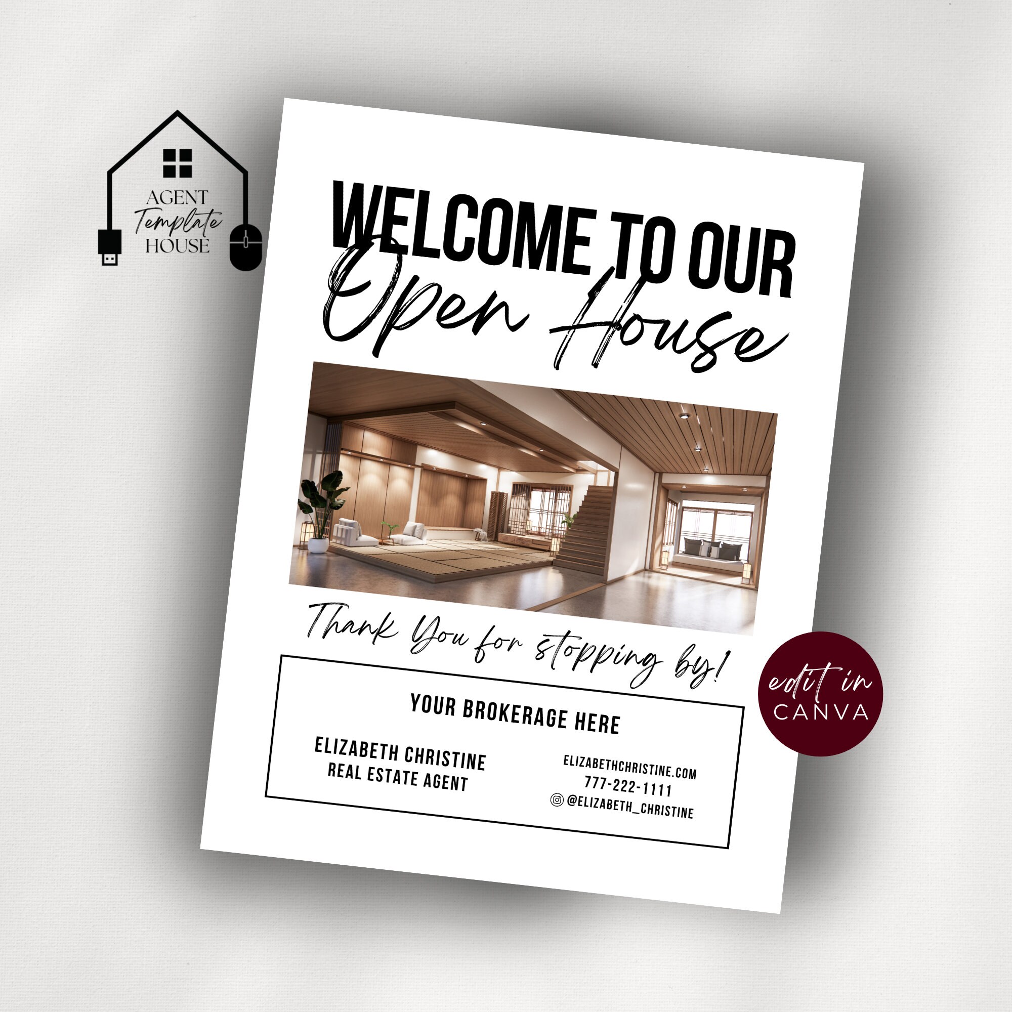 Open House Welcome Sign, Open House Sign, Open House Marketing, Welcome ...