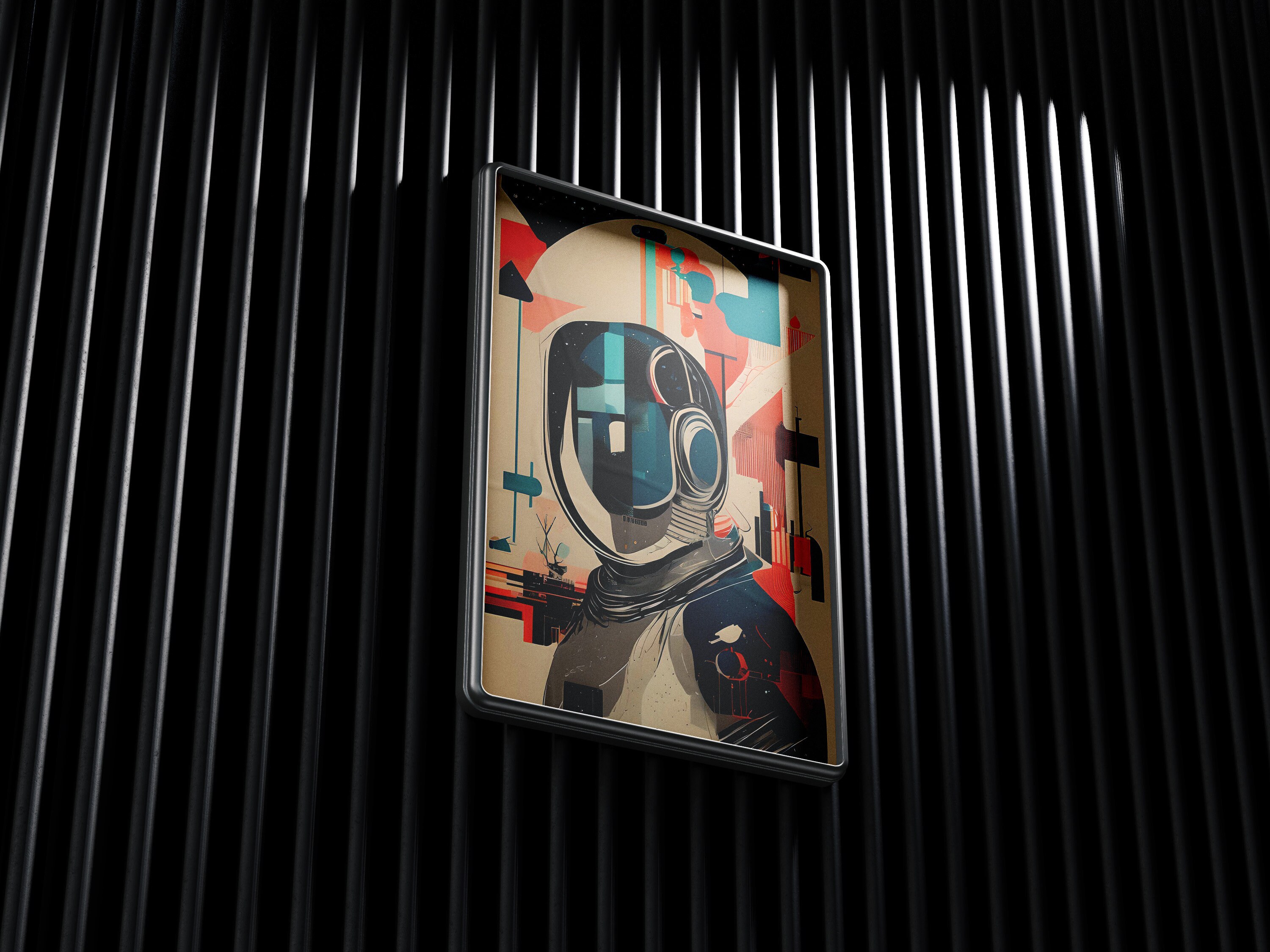 Astronaut Painting, Spaceman Art, Poster Print, Abstract Printable Wall ...