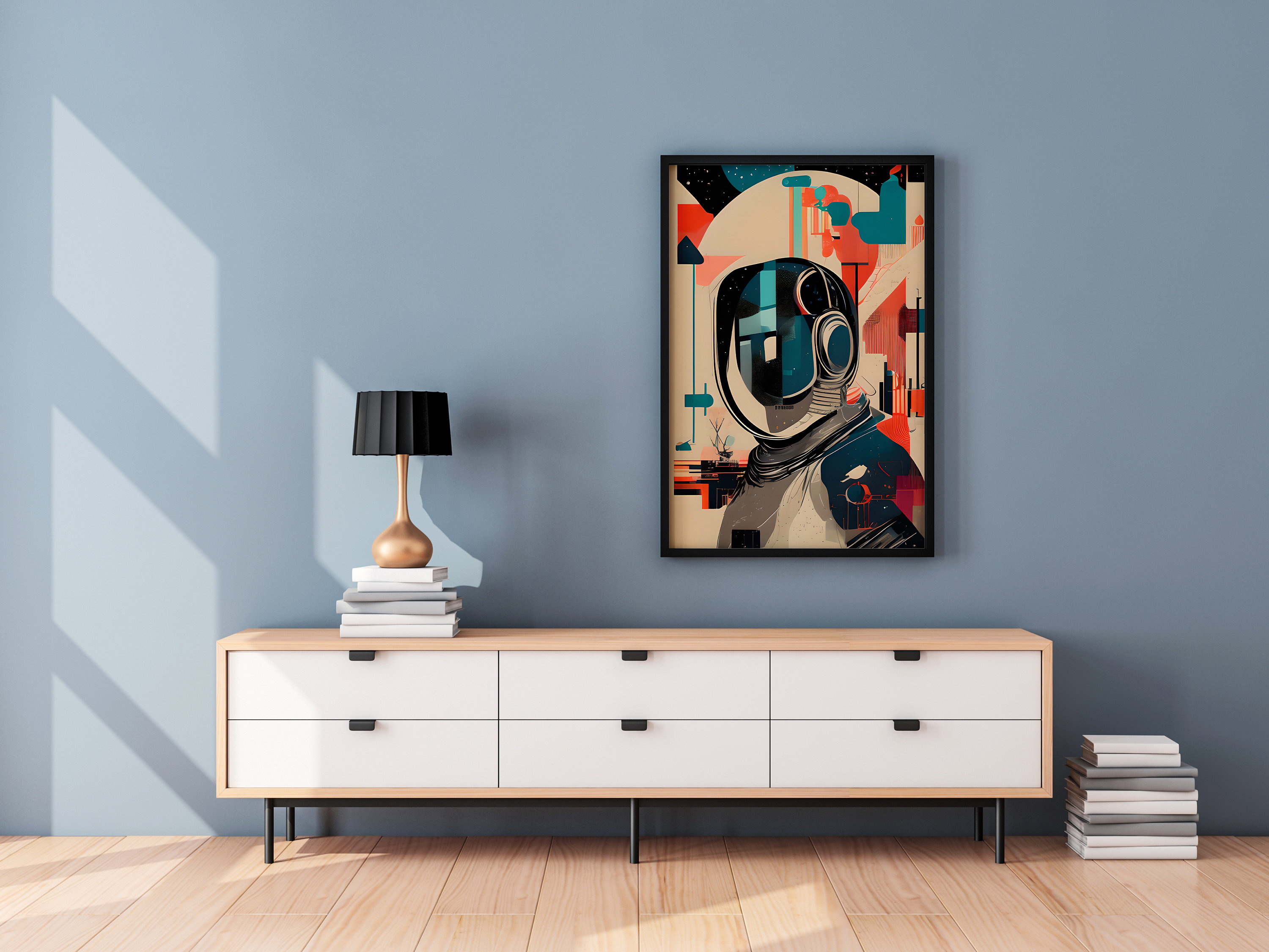 Astronaut Painting, Spaceman Art, Poster Print, Abstract Printable Wall ...
