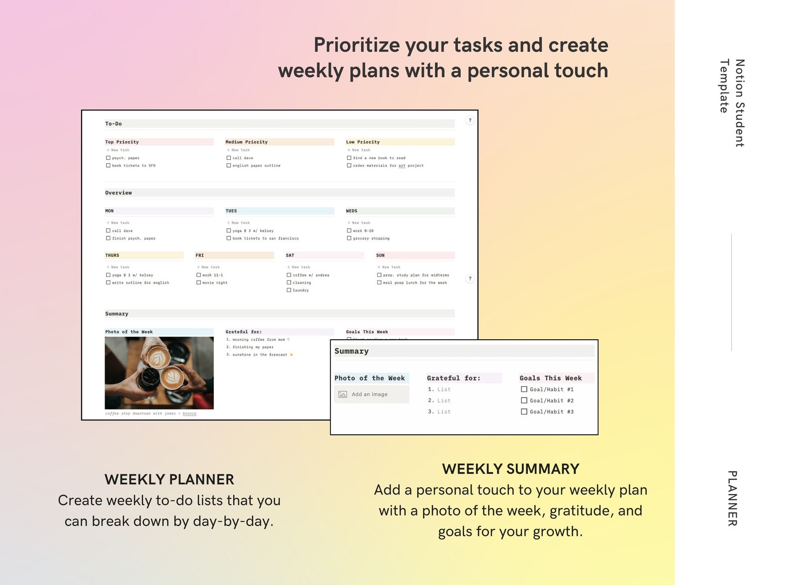 Notion Template Student Planner, Academic School Planner for Notion ...