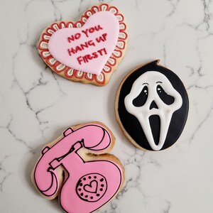 Hang up First Ghostface Sugar Cookies, Halloween Cookies, Valentine's ...