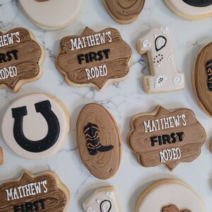First Rodeo Sugar Cookies, Cowboy Cookies, Rodeo Cookies - Etsy