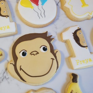 Curious George Sugar Cookies, Birthday Cookies - Etsy