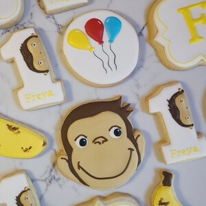 Curious George Sugar Cookies, Birthday Cookies - Etsy