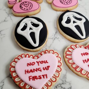 Hang up First Ghostface Sugar Cookies, Halloween Cookies, Valentine's ...