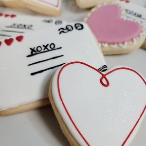 Valentine's Day Sugar Cookies, Valentine's Letters Cookies - Etsy
