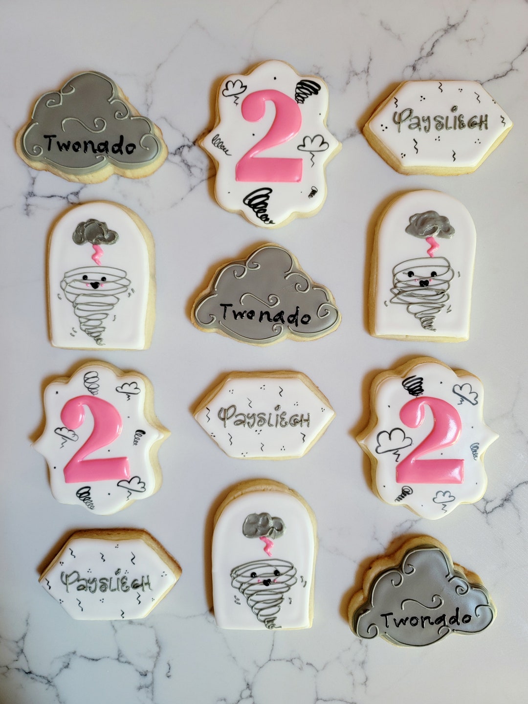 Twonado Sugar Cookies, Two Year Old Cookies, Birthday Cookies - Etsy