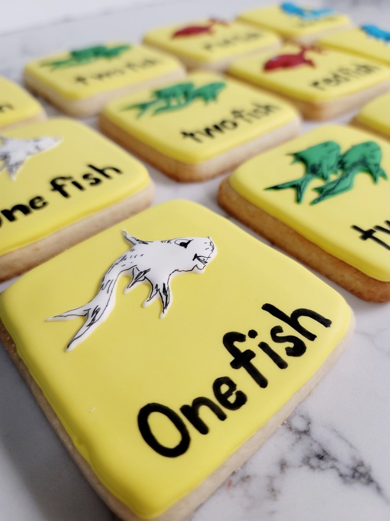 One Fish Two Fish Sugar Cookies Dr. Seuss Cookies Fish - Etsy