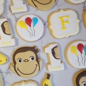 Curious George Sugar Cookies, Birthday Cookies - Etsy