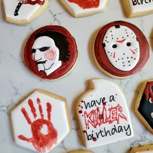 Horror Movie Birthday Sugar Cookies, Killer Birthday Cookies - Etsy