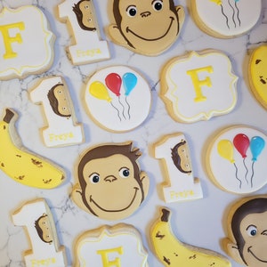 Curious George Sugar Cookies, Birthday Cookies - Etsy