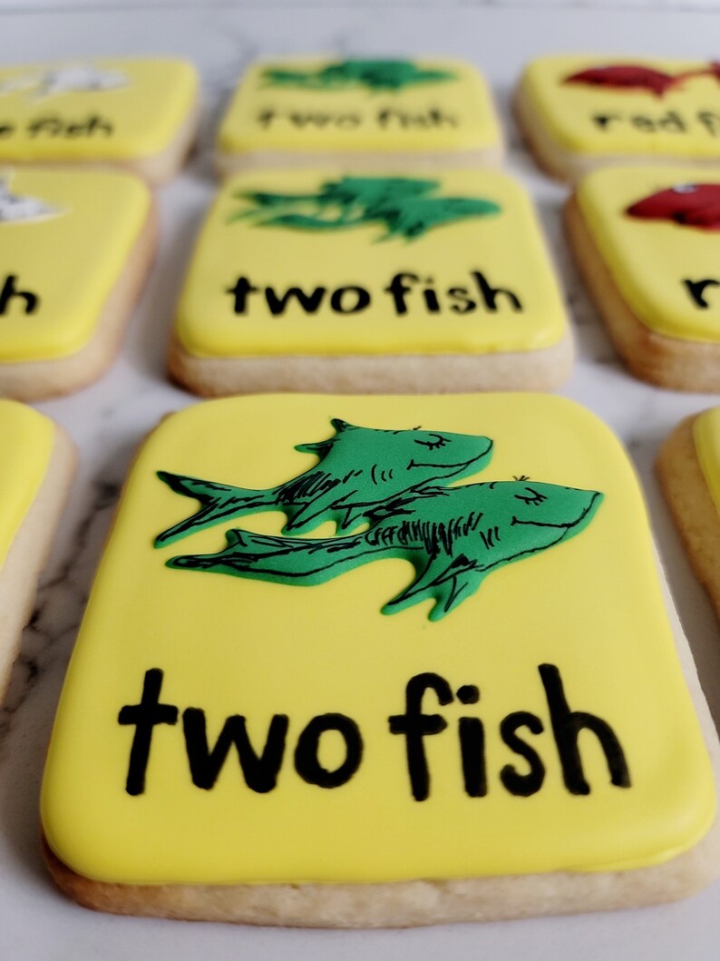 One Fish Two Fish Sugar Cookies Dr. Seuss Cookies Fish - Etsy