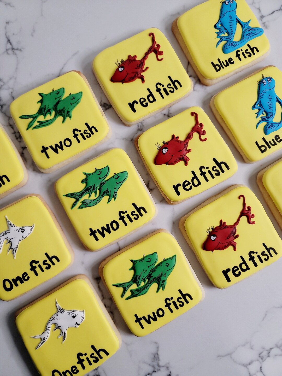 One Fish, Two Fish Sugar Cookies, Dr. Seuss Cookies, Fish Cookies - Etsy
