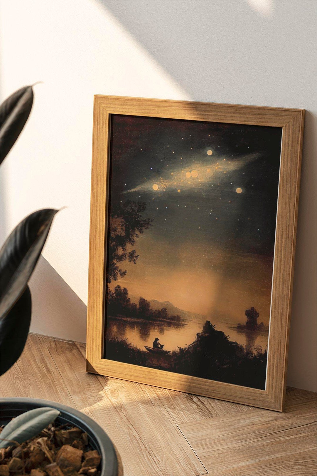 Vintage Star Gazing Print, Night Sky Poster, Astronomy Wall Art, Decor ...