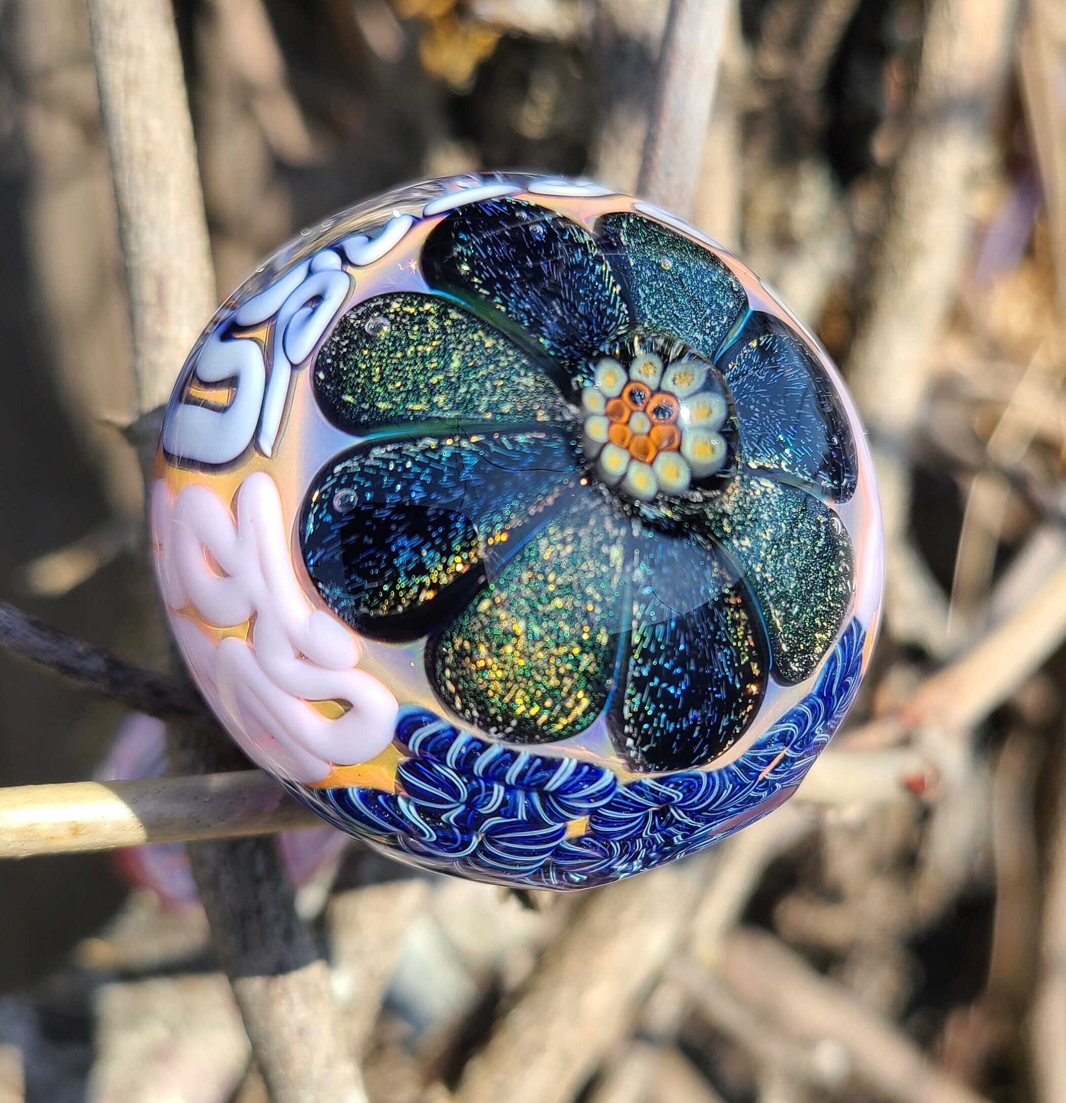 Inside Out Color Glass Spoon With Dichroic Flower - Etsy