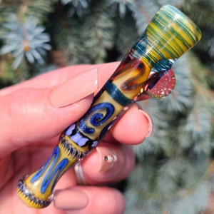 Confetti Glass Chillum One Hitter With Milli - Etsy