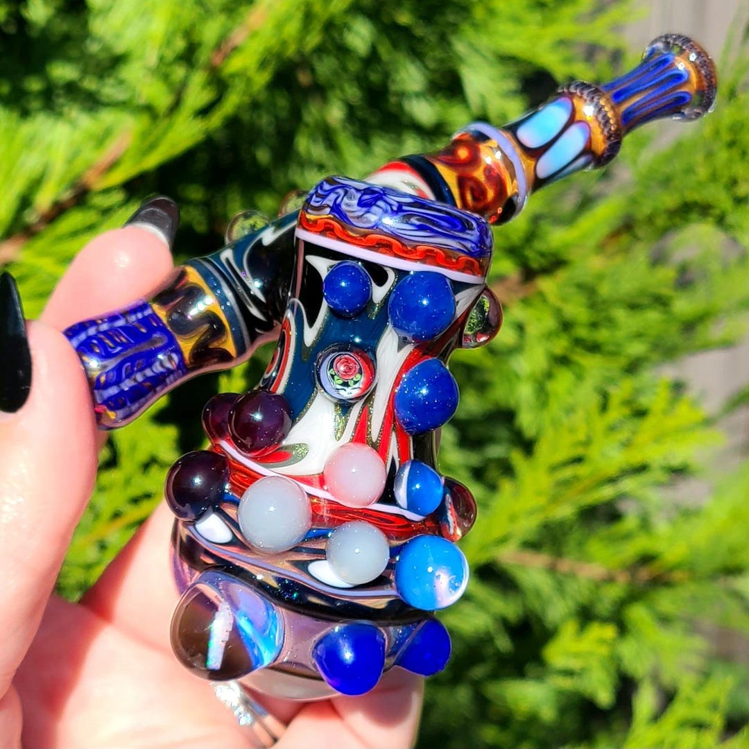 Grateful Dead Heady Sidecar Pipe With Lightning Bolt Opal, 3 Millis 2 ...