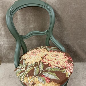 Floral Balloon Back Chair - Etsy