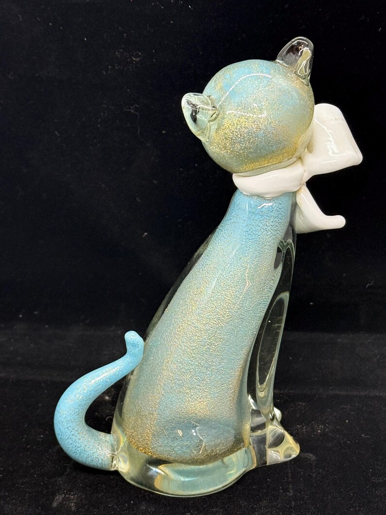 Alfredo Barbini Murano Glass Cat - Etsy