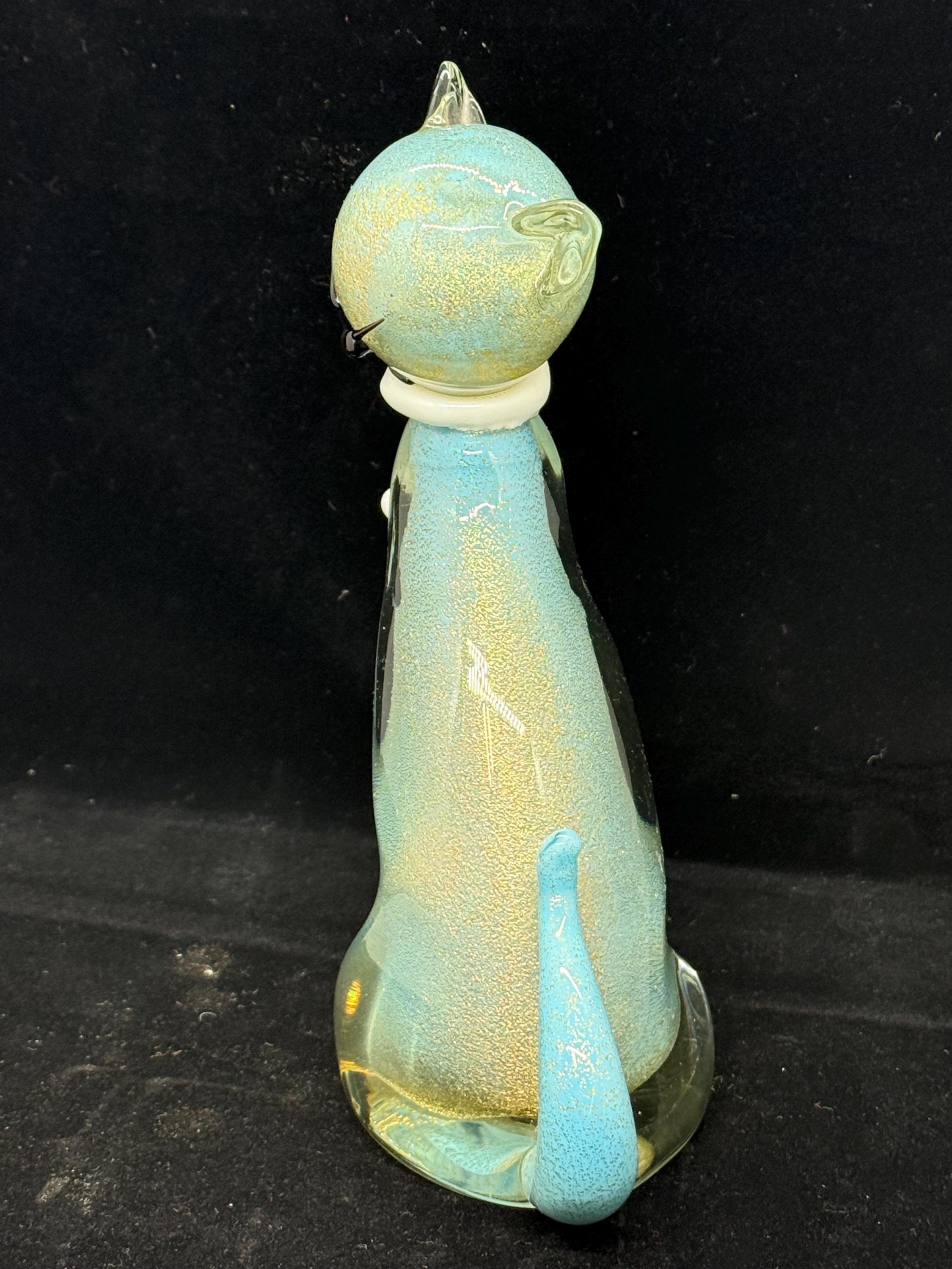 Alfredo Barbini Murano Glass Cat - Etsy