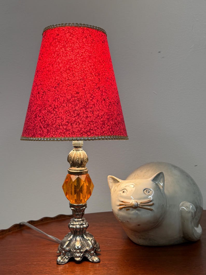 Tiny Electrified Vintage Candiestick Lamp - Etsy
