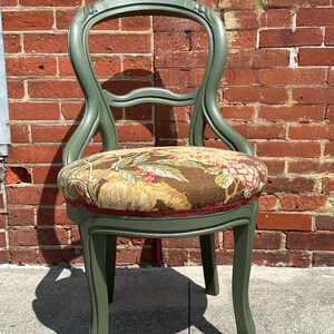 Floral Balloon Back Chair - Etsy