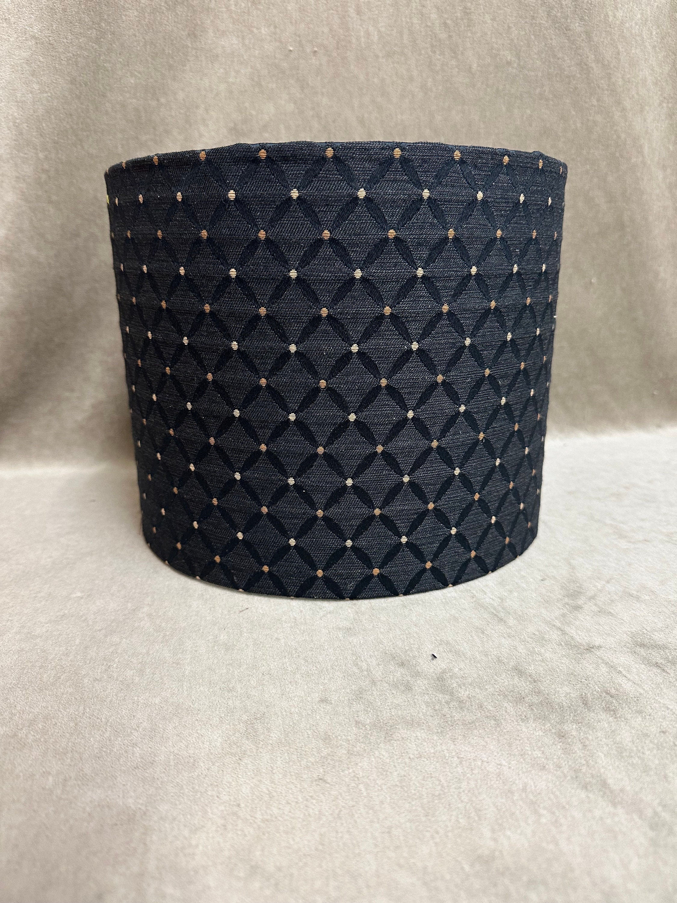 Black and Gold Diamond Textured Lamp Shade - Etsy