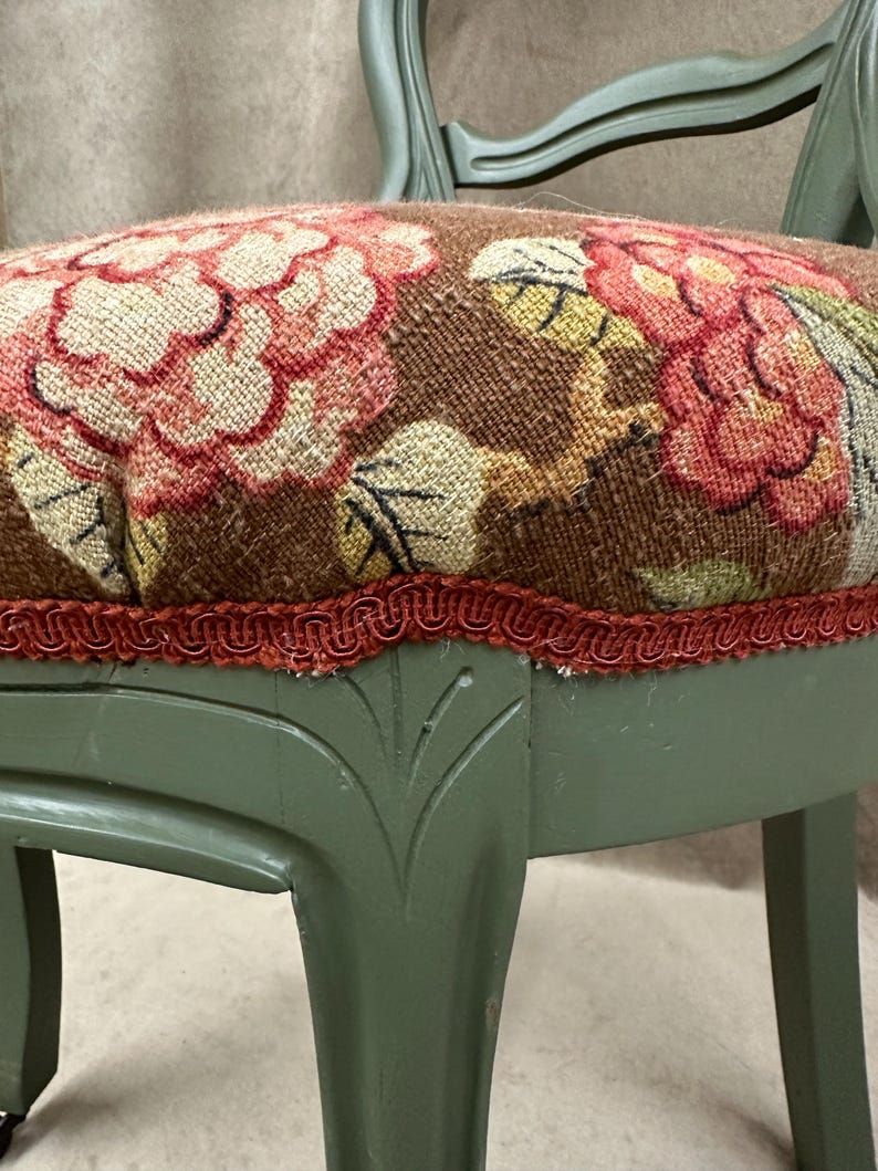 Floral Balloon Back Chair - Etsy