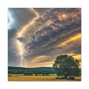 Lightning Strike Canvas Gallery Wraps - Etsy