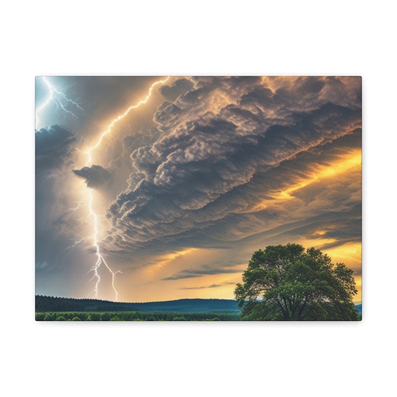 Lightning Strike Canvas Gallery Wraps - Etsy