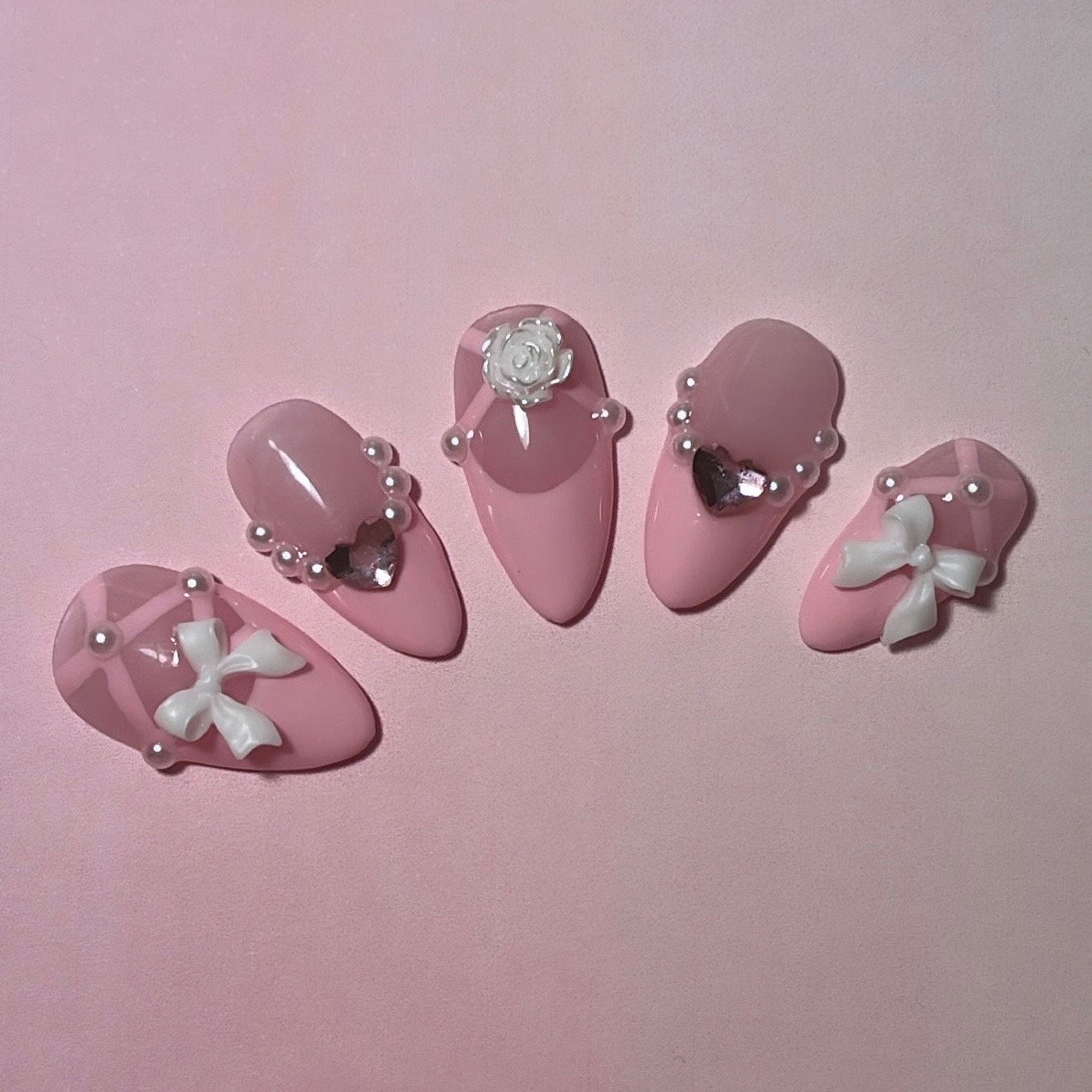 Balletcore Press on Nails - Etsy