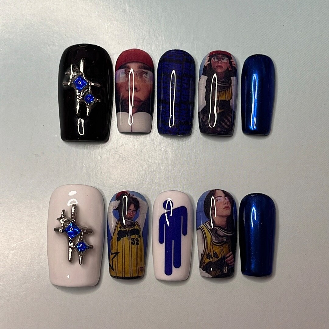 Billie Eilish Hit Me Hard and Soft Press on Nails - Etsy UK