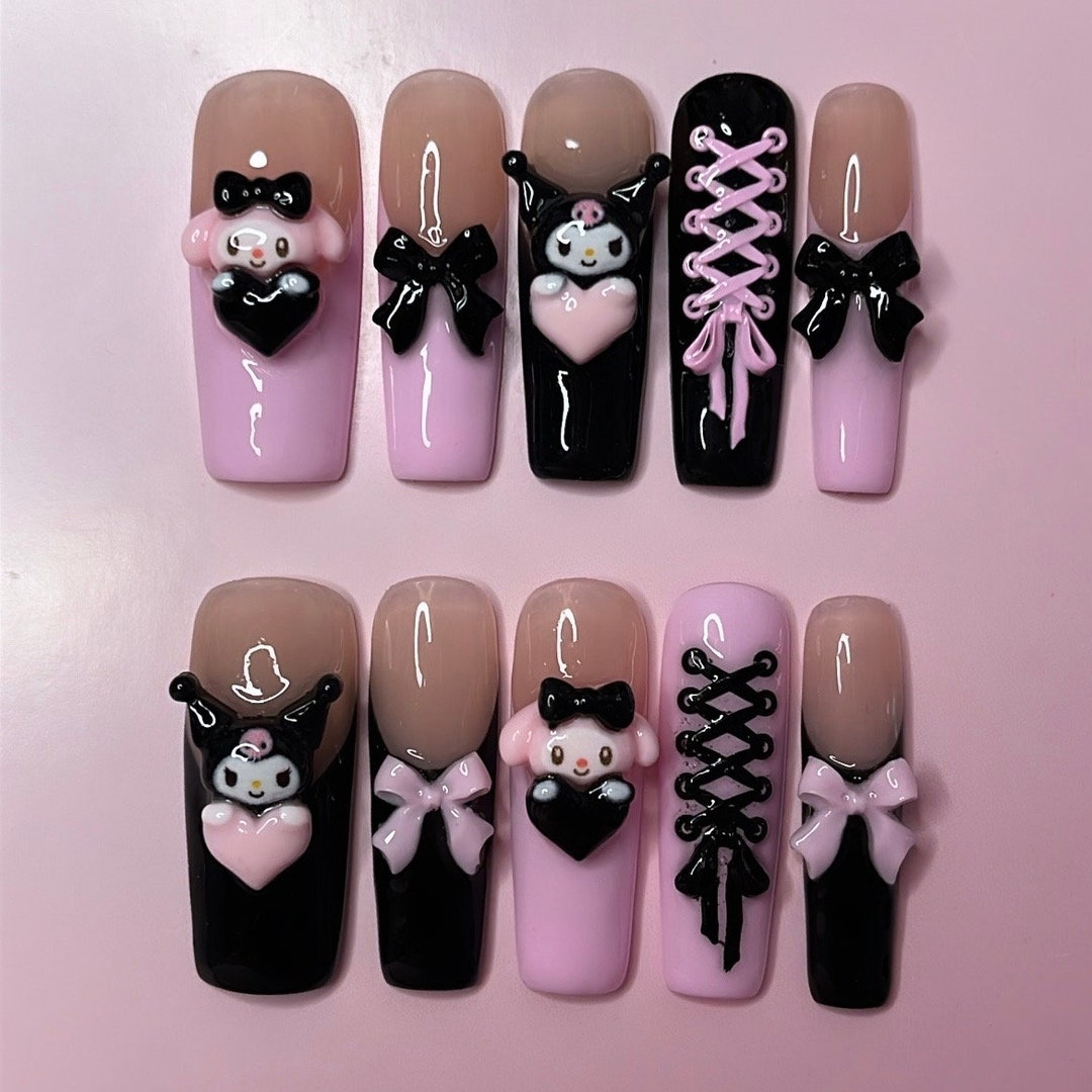 Melody and Kuromi Press on Nails - Etsy