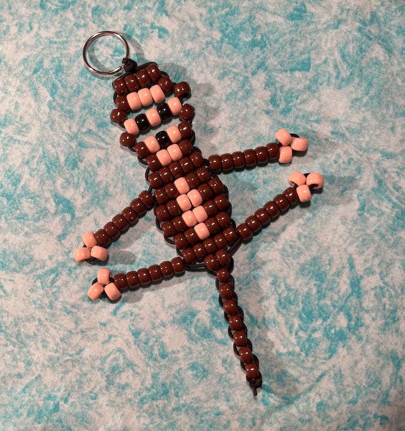 Monkey Pony Bead Keychain - Etsy