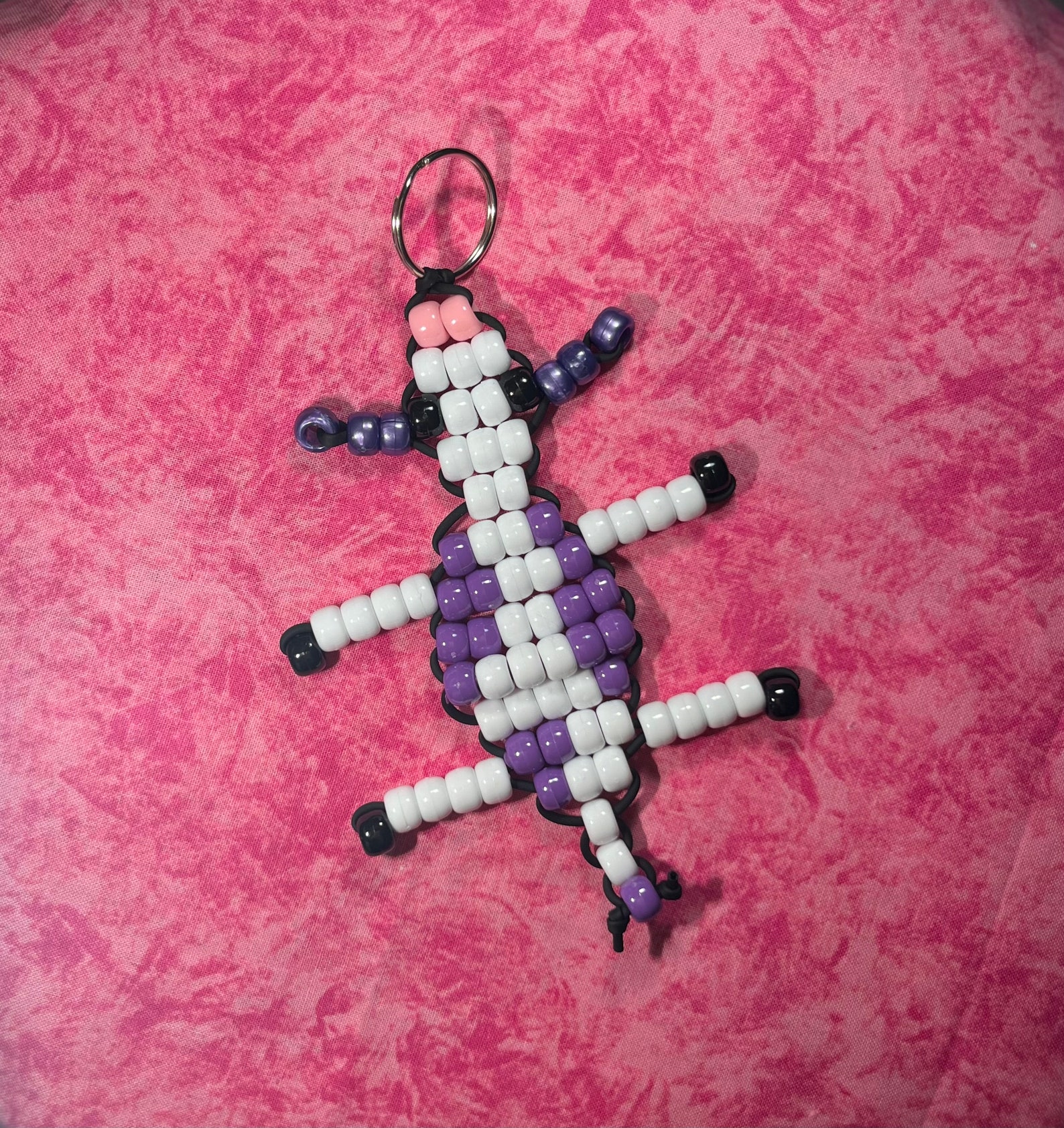 Cow Pony Bead Keychain - Etsy