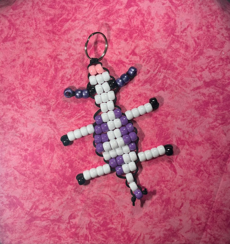 Cow Pony Bead Keychain - Etsy