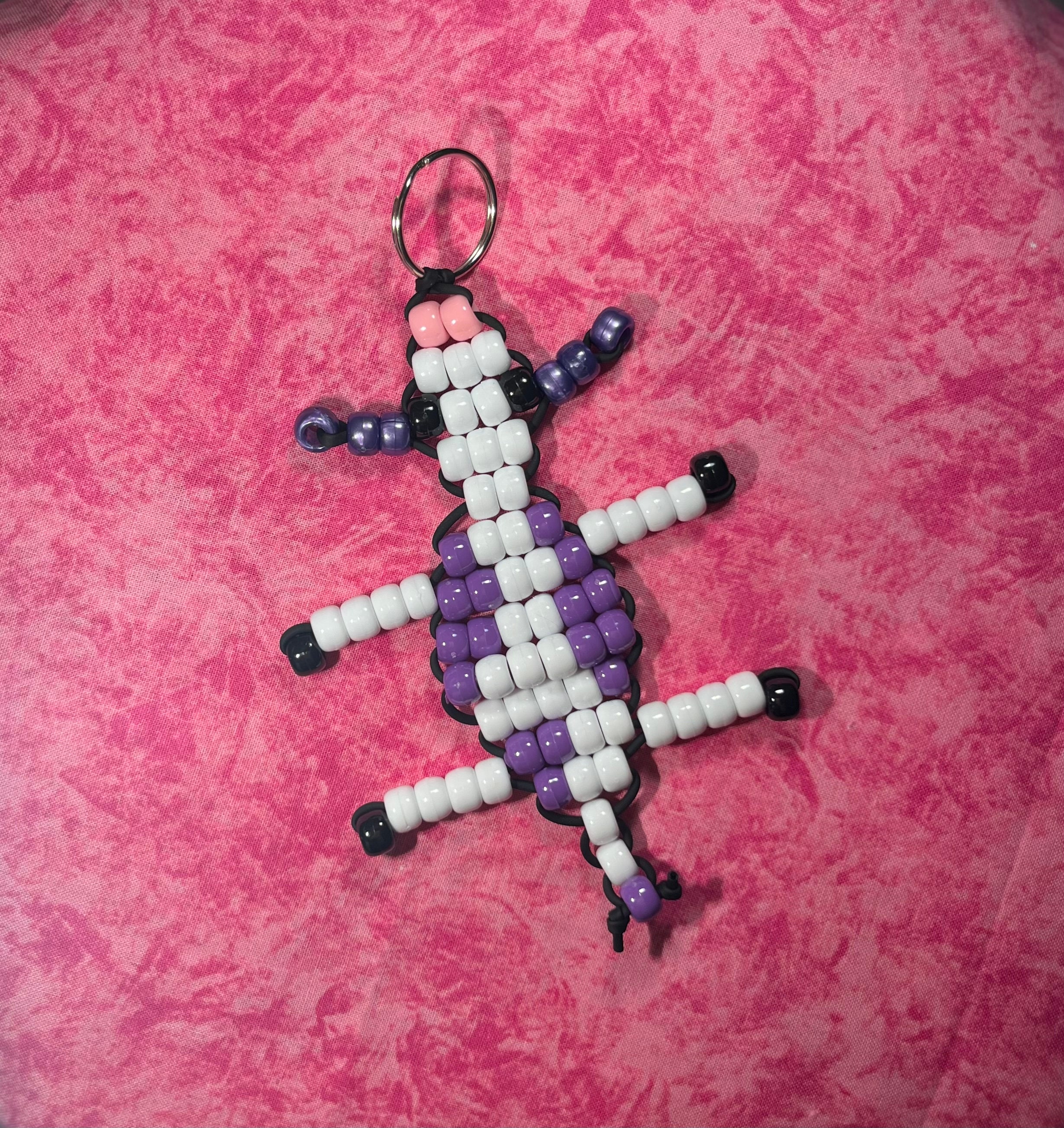 Cow Pony Bead Keychain - Etsy