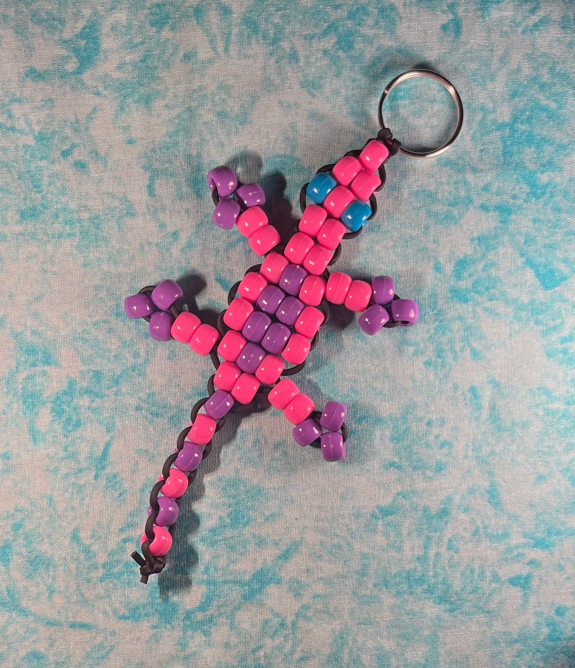 Lizard Pony Bead Keychain - Etsy