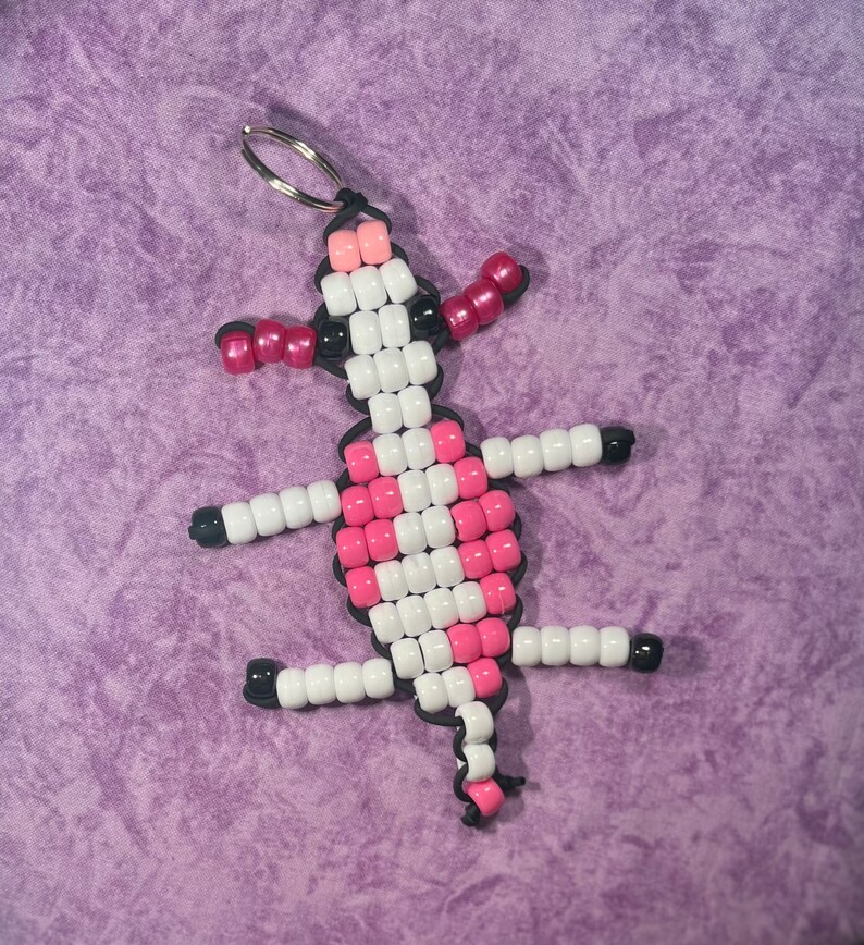 Cow Pony Bead Keychain - Etsy