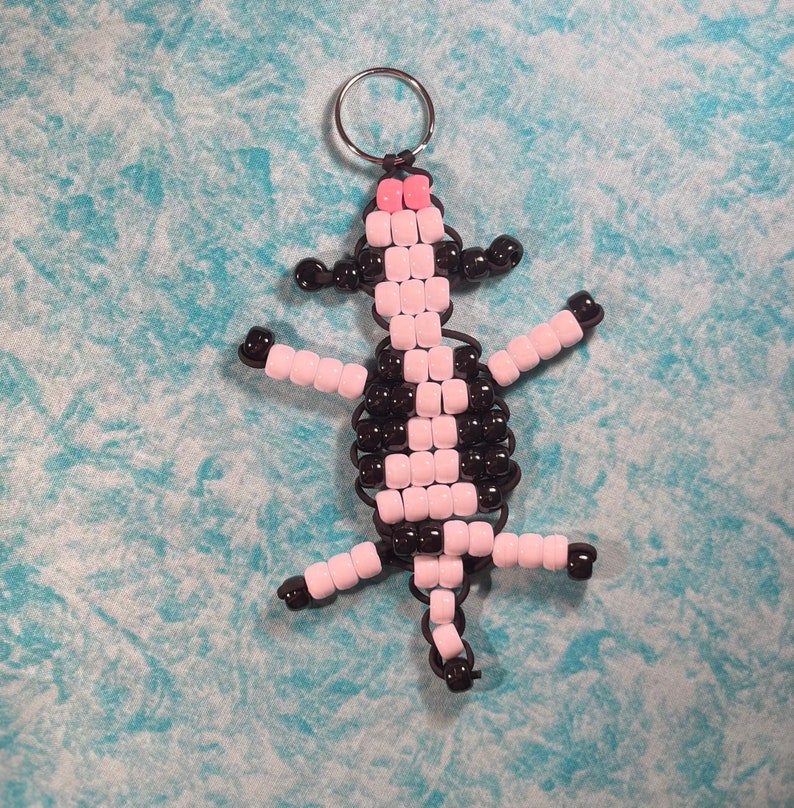 Cow Pony Bead Keychain - Etsy