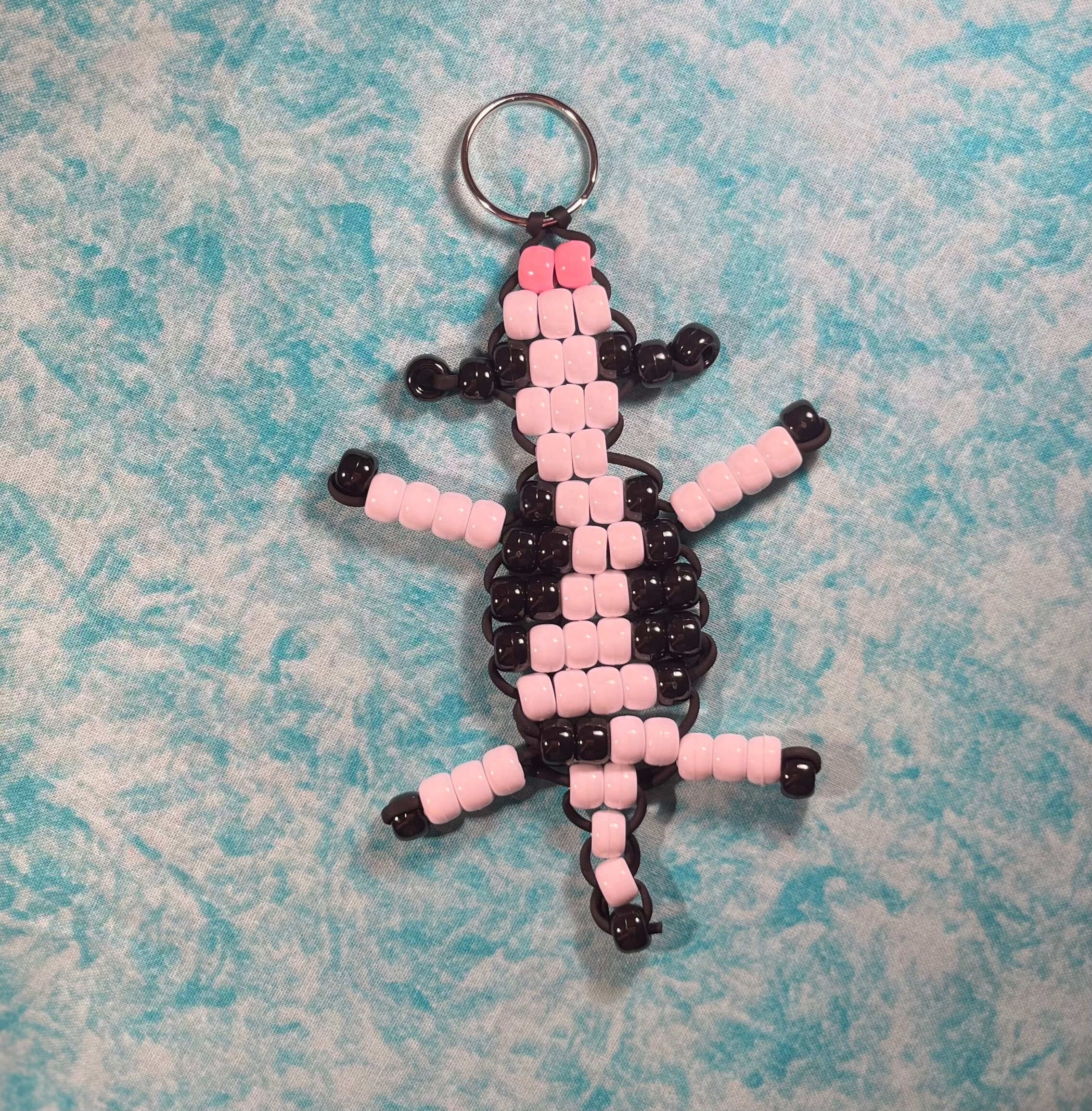 Cow Pony Bead Keychain - Etsy