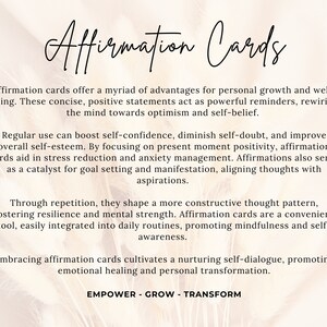Affirmation Card Set Mockup, 4x6 Printable Card Pack, Editable ...