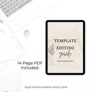 Digital Etsy Shop Download Link Template, Canva Drag & Drop Mockup ...