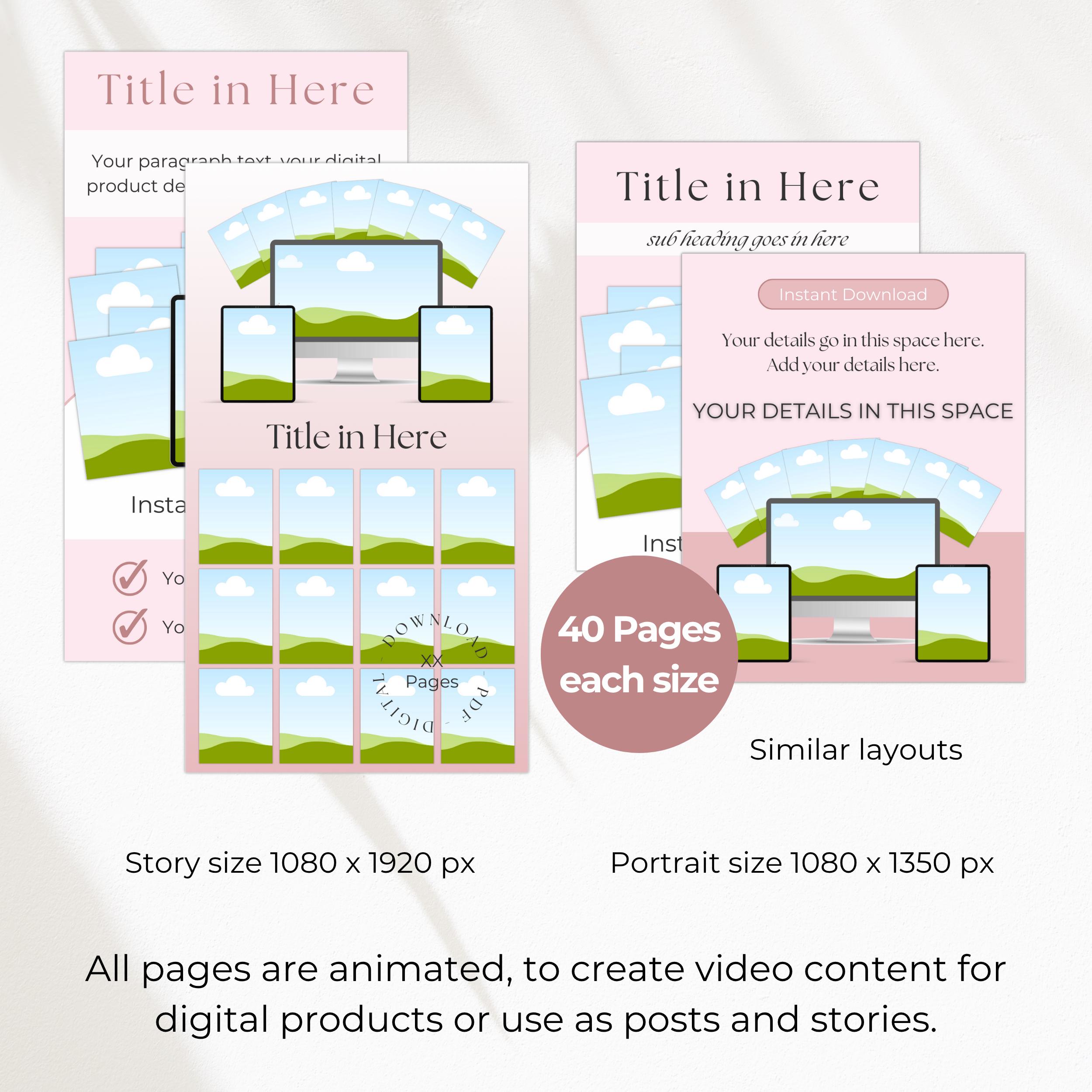 Mockup Video Template, Tiktok Video Digital Product Seller, Social ...
